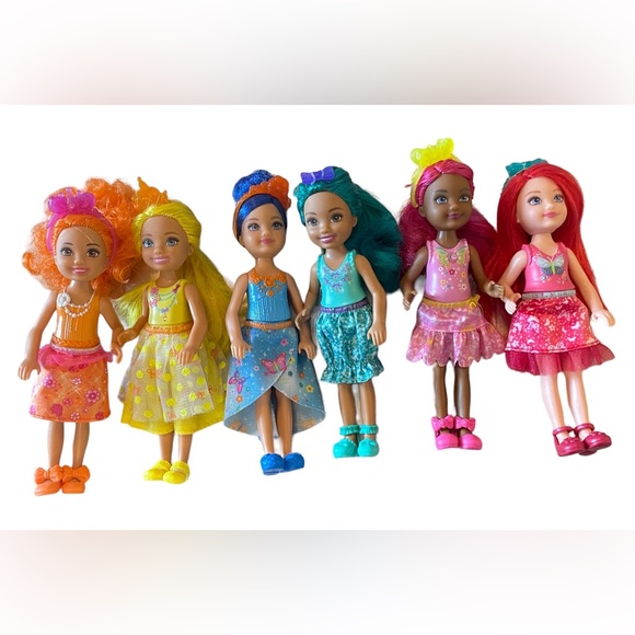 Barbie | Toys | Set Of 6 Barbie Dreamtopia Rainbow Cove Sprite Doll ...